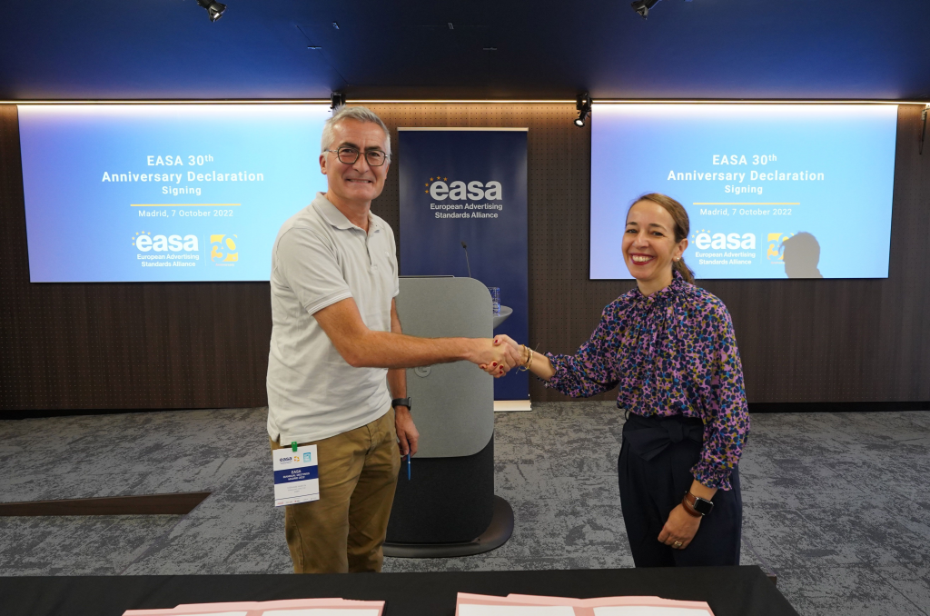 07.10.2022 - L’ARPP, signataire à Madrid de la Déclaration de l’EASA à l’occasion de ses 30 ans ...