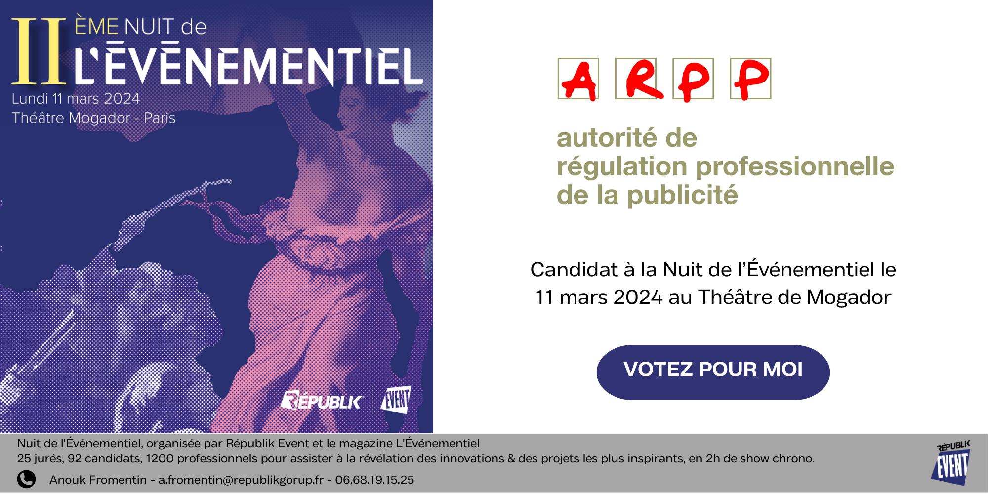 15.02.2024 - L’ARPP, candidate au Prix de la Nuit de l’ÉVÉNEMENTIEL 2024 dans la catégorie ...